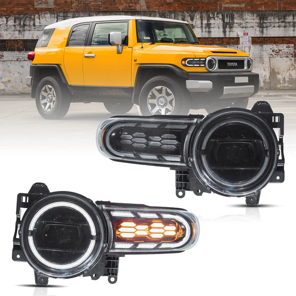 06-22 Toyota FJ Cruiser XJ10 Vland Full LED Dual Beam Projector Upgrad ...