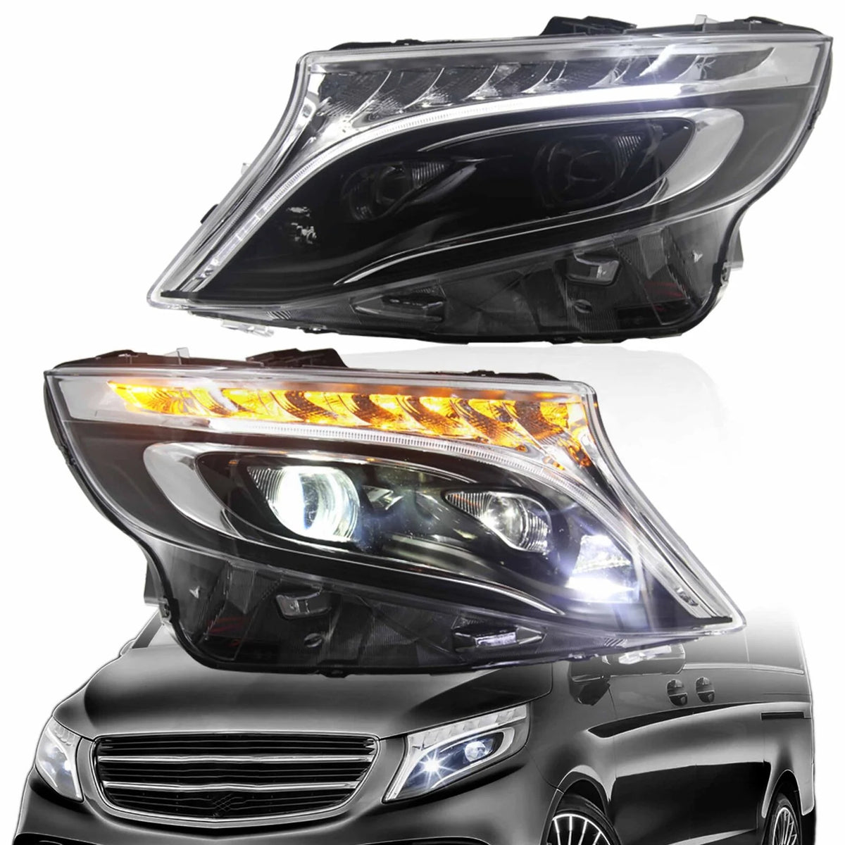 14-23 Mercedes Benz Metris / Vito 3th Gen (W447) Vland LED Headlights ...