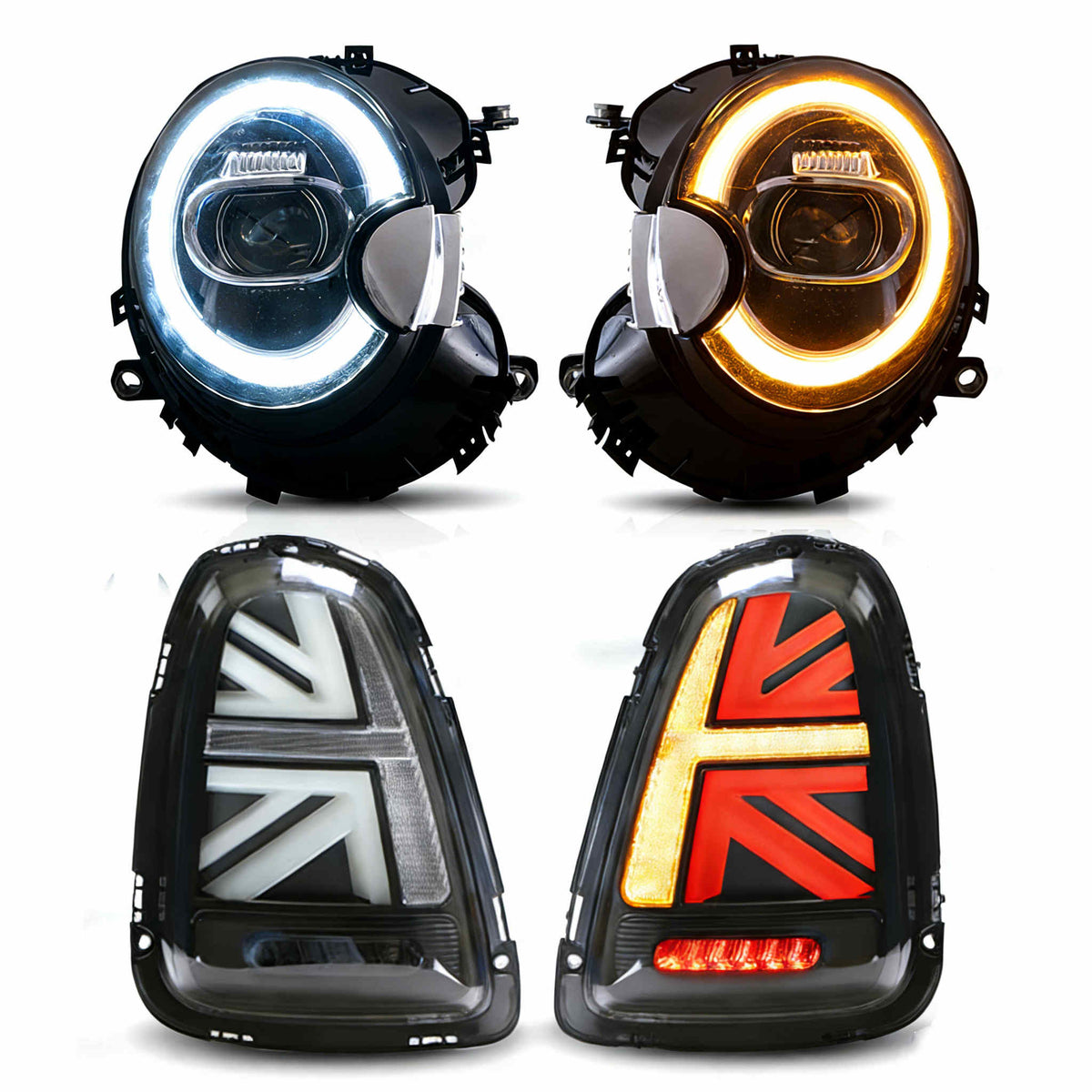 Vland Headlights+Tail Lights For 2007-2013 Mini Cooper R56 R57 R58 R59 ...