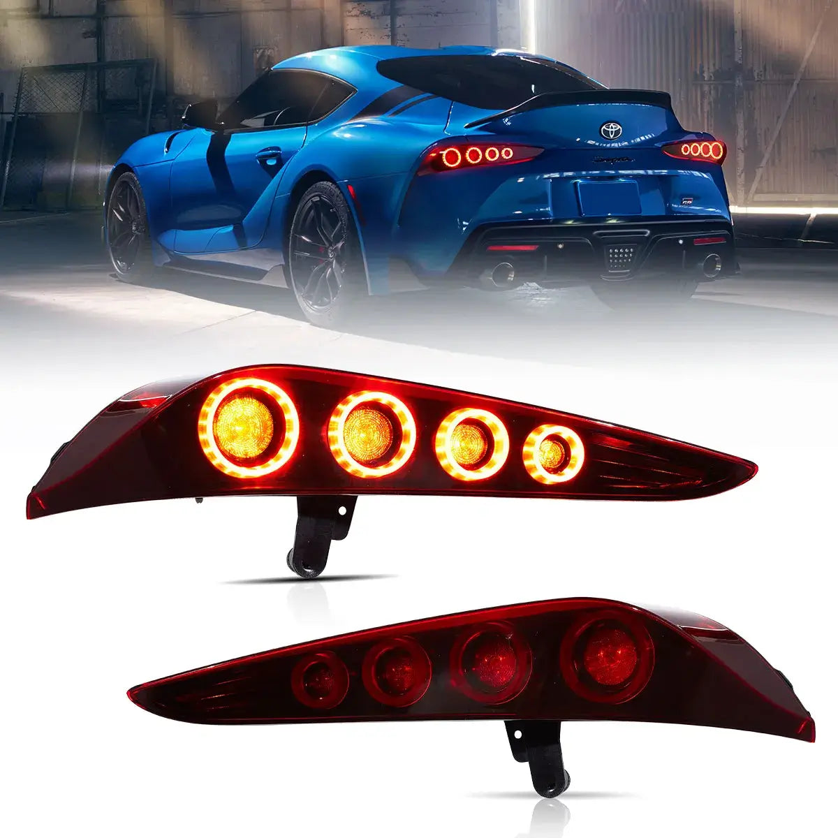 19-24 Toyota GR Supra A90/A91 Vland LED Tail Lights w/Dynamic Animatio ...