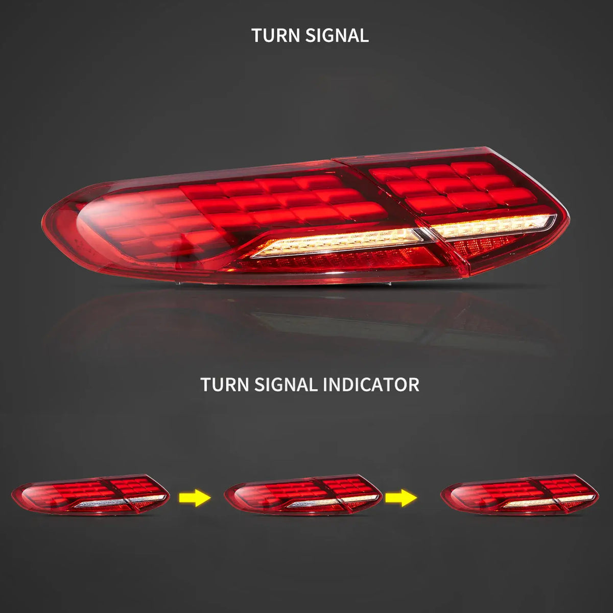 16-23 Mercedes C-Class A205 C205 Vland Full LED Tail Lights With Anima ...