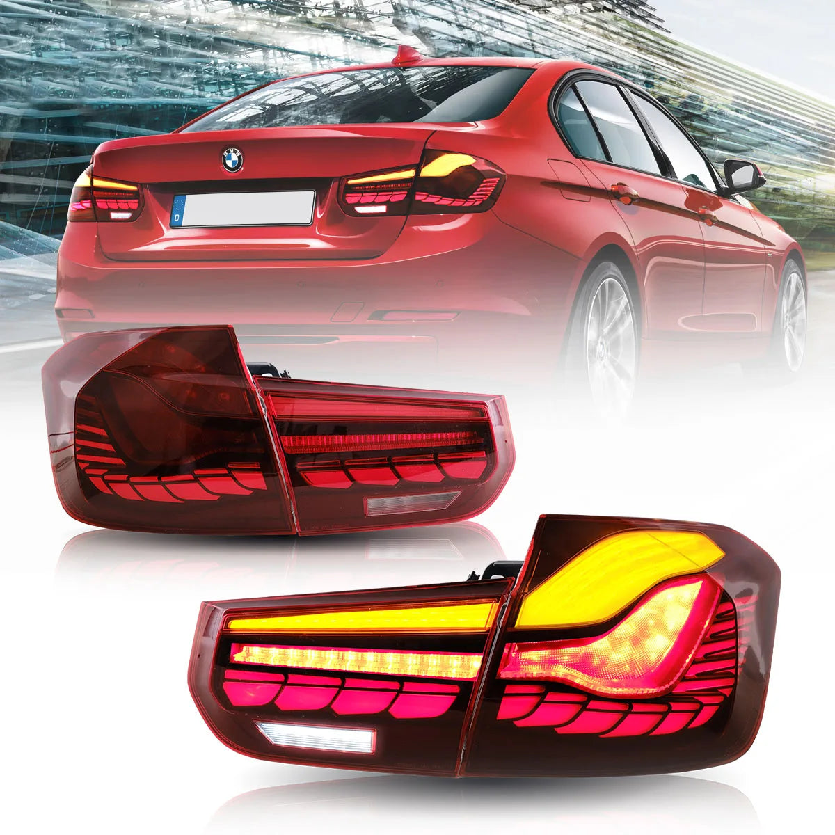 12–19 BMW 3er 6. Generation (F30 F80) Vland OLED-Rückleuchten mit dyna ...