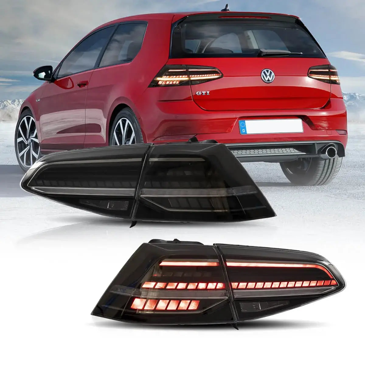 13-21 Volkswagen Golf MK7 MK7.5 Hatchback Vland LED Tail Lights with S ...