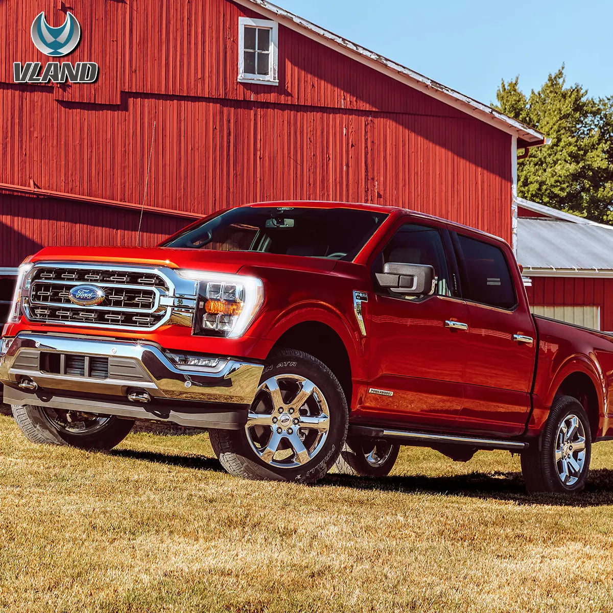 21-23 Ford F150 14th Gen Vland LED Reflection Bowl HeadLights Chrome ...