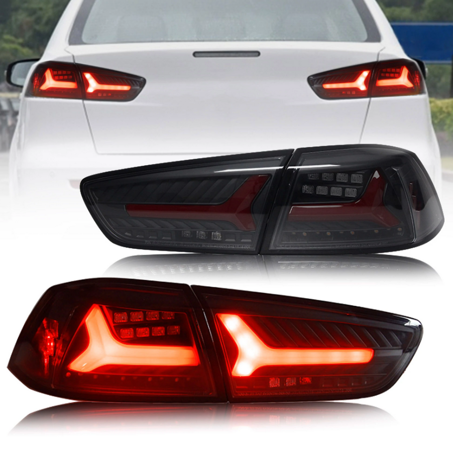 Vland Carlamp LED Tail Lights For Mitsubishi Lancer EVO X 2008-2018 Wi ...