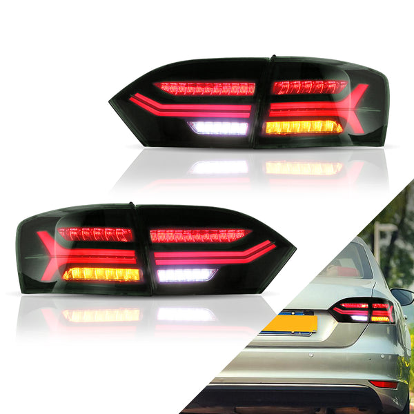 11-14 VW Jetta MK6 Vland LED Aftermarket Tail Lights With Sequential T ...
